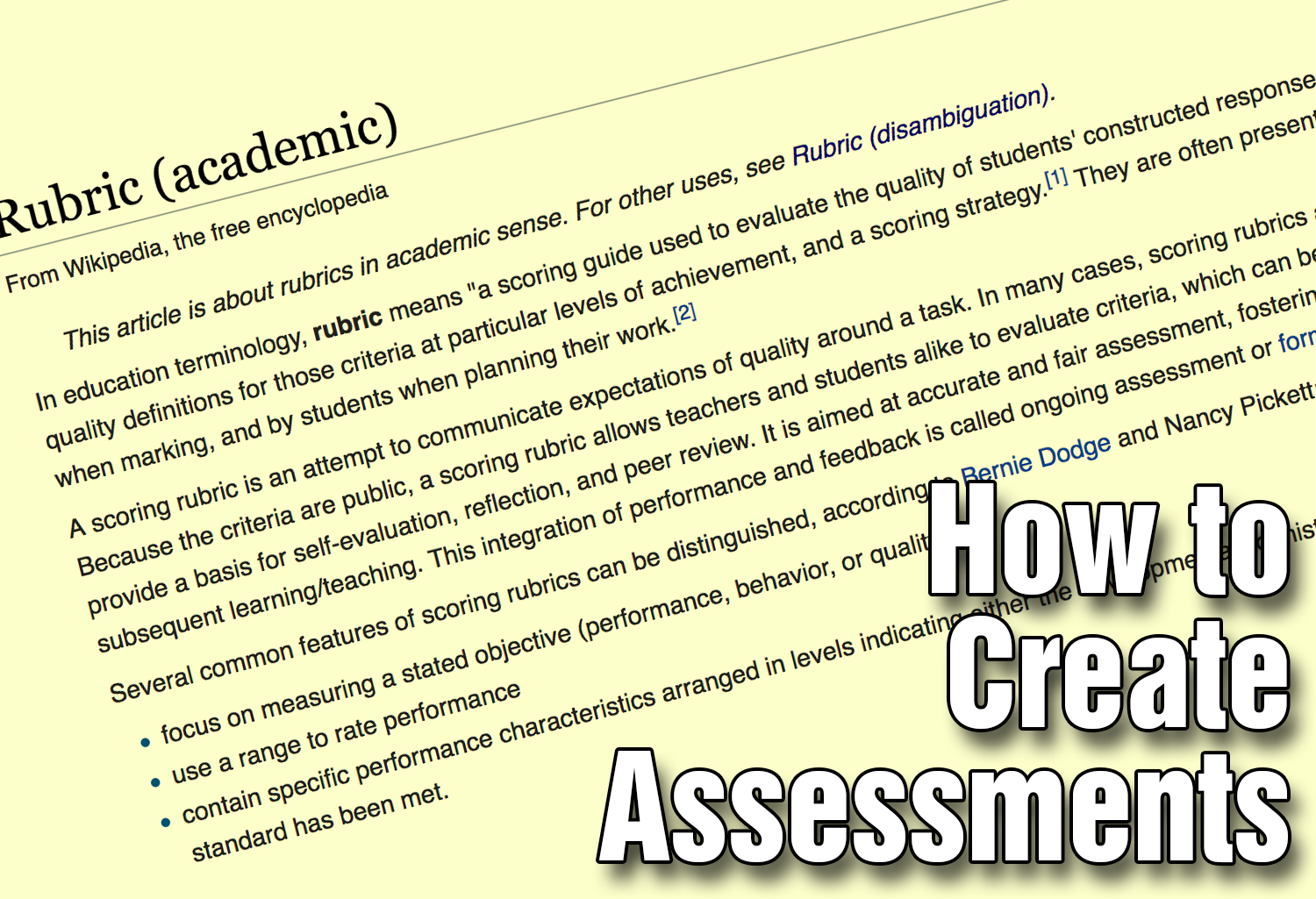 DTA | How to Create Assessments